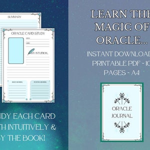 Printable Oracle Journal & Study Pages - Digital Download, Spiritual ...