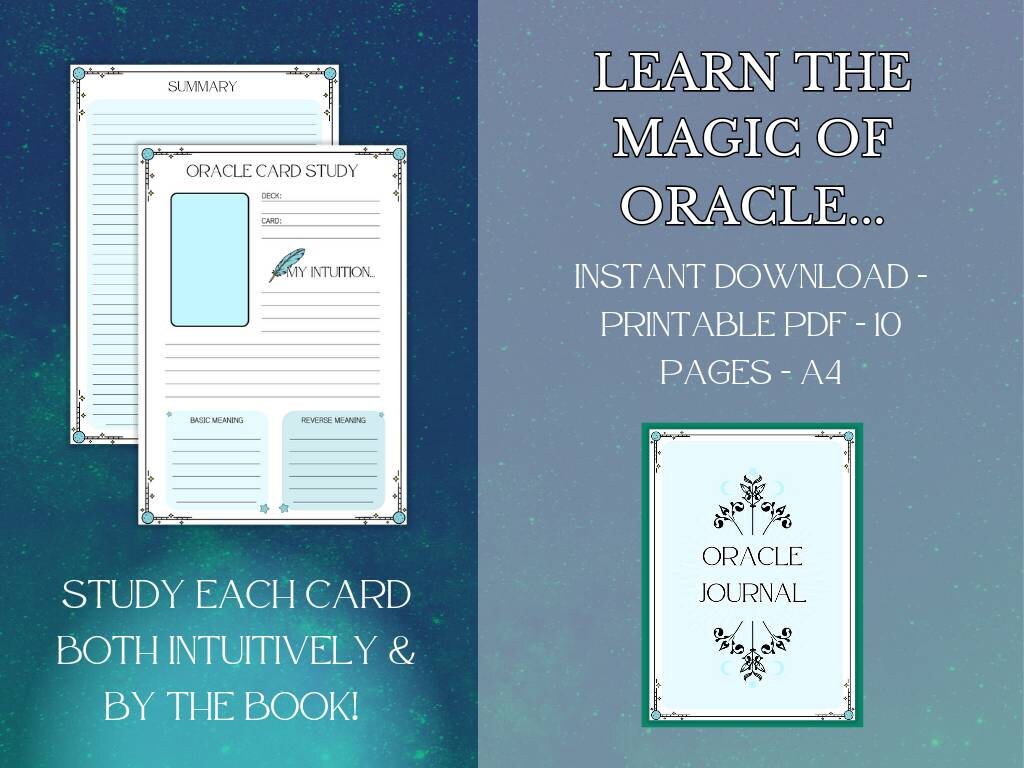 Printable Oracle Journal & Study Pages Digital Download, Spiritual ...