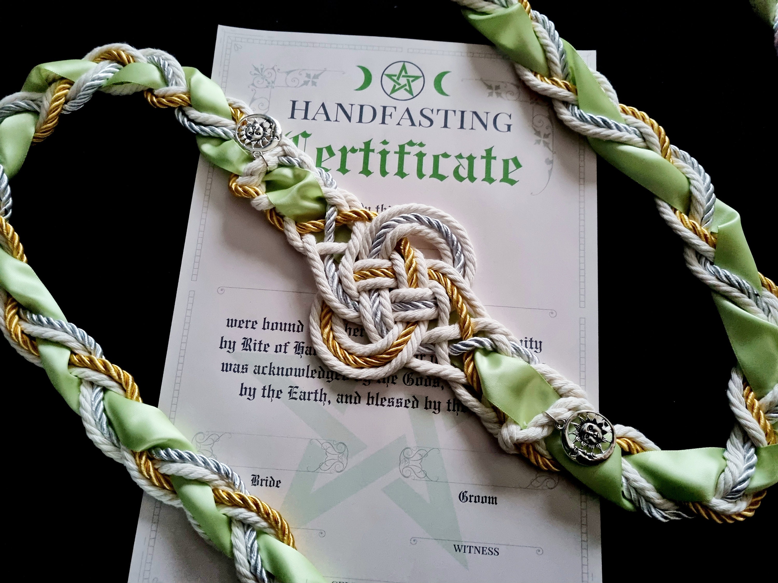 Eternal Love Handfasting Cord in Light Green With Handfasting ...