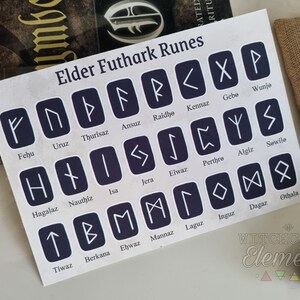 Elder Futhark Runes Sticker Sheet - Witchcraft Correspondence Stickers ...