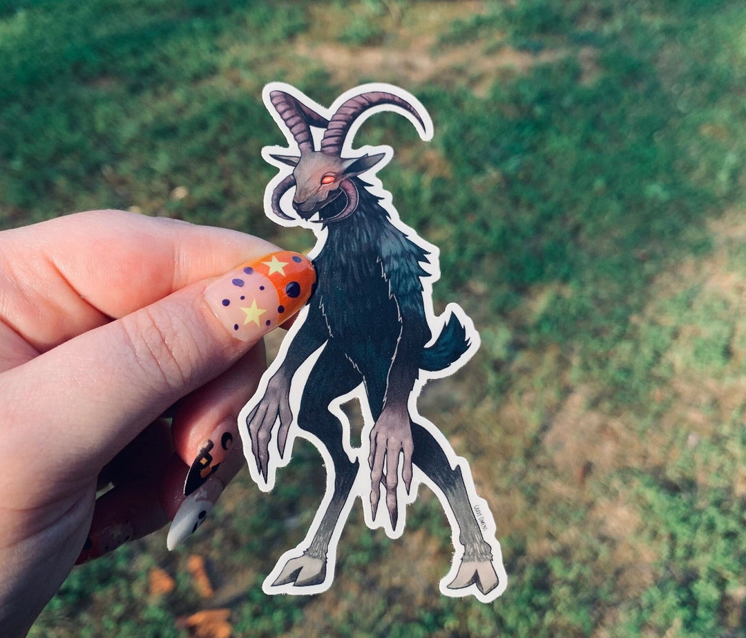Cryptid Sticker (die-cut) | Goatman Demon | Maryland Legend | Dark ...