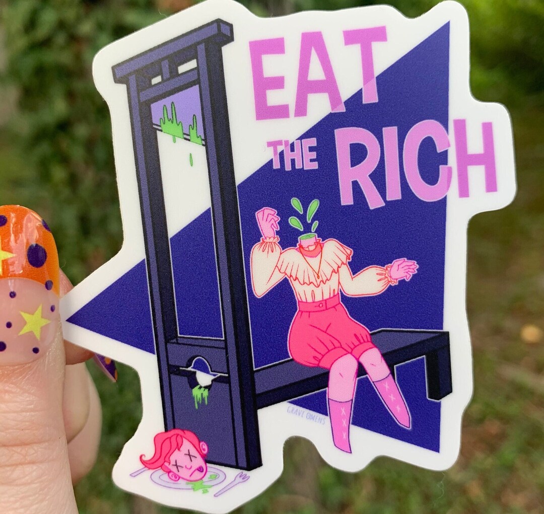 Eat the Rich Die Cut Sticker | Anti-capitalist Pastel Goth ...