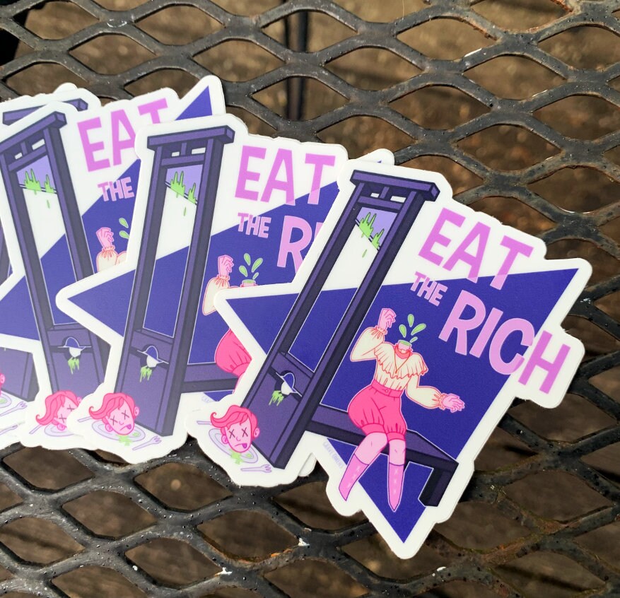 Eat the Rich Die Cut Sticker Anti-capitalist Pastel Goth Progressive ...