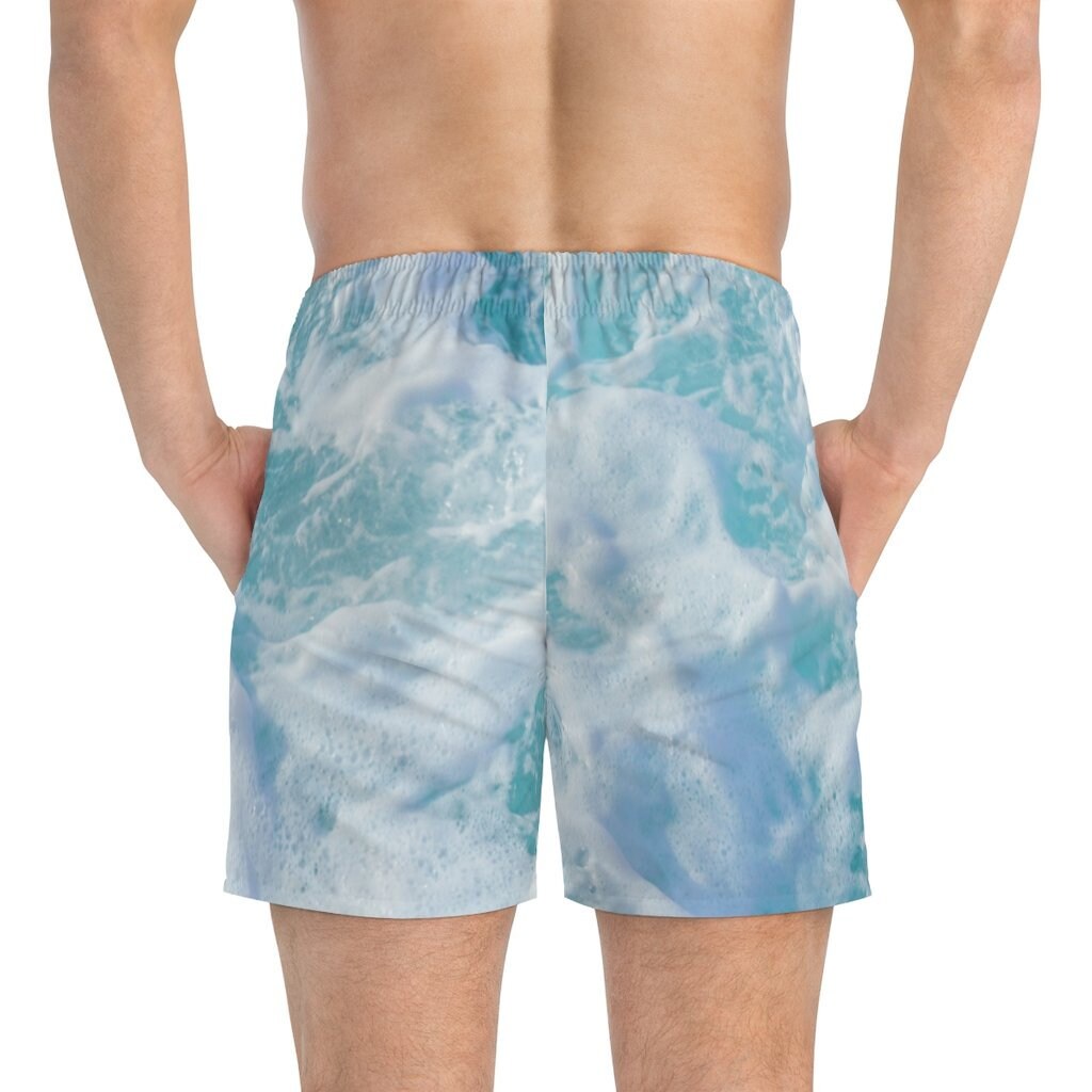 Splish Splash Swim Trunks Blue Swim Shorts White Swim Shorts Water Swim ...
