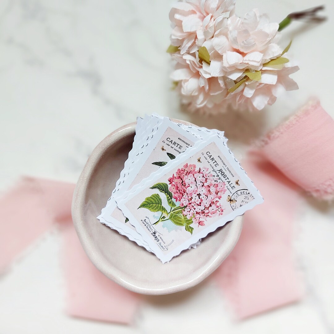VINTAGE Faux Postage Stamps 16 Floral Faux Stamps Wedding Faux Stamps ...
