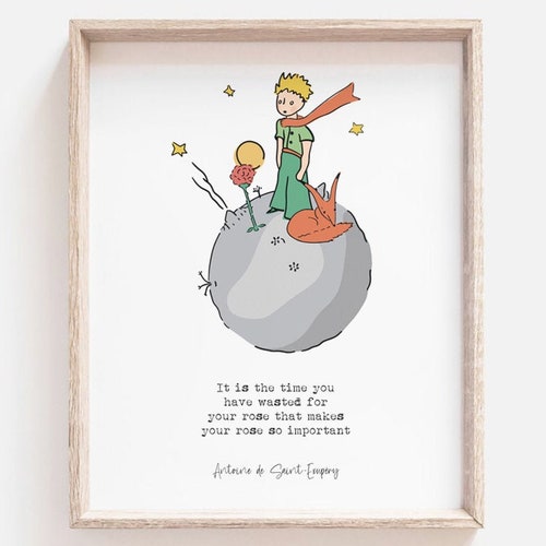 The Little Prince Print in a Planet Le Petit Prince - Etsy