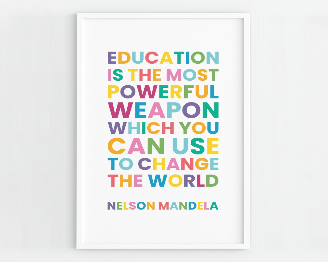 Nelson Mandela Quote Print: Educational Classroom Decor (printable ...