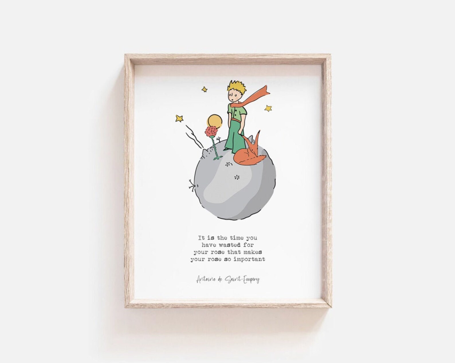 The Little Prince Print in a Planet Le Petit Prince - Etsy