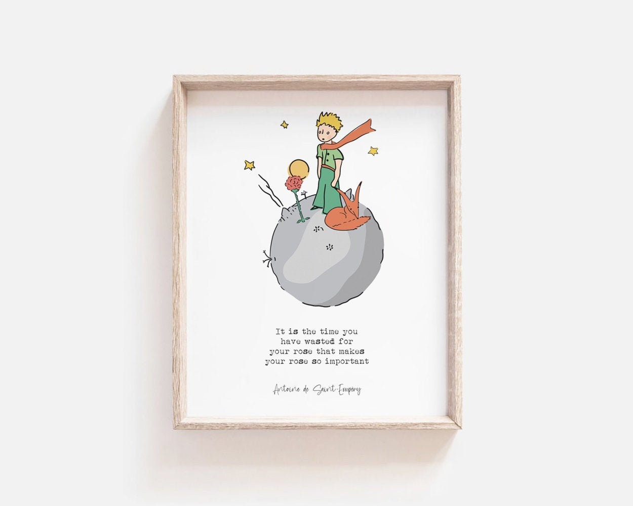 The Little Prince Print in a Planet Le Petit Prince - Etsy