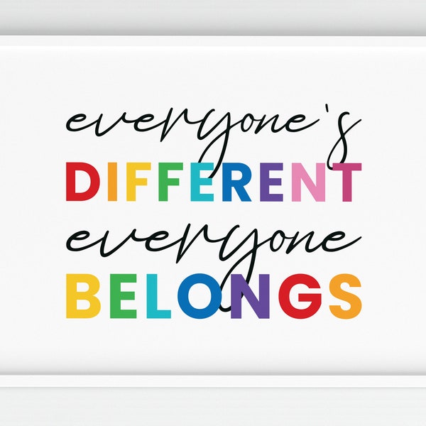 Safe Space for Everyone Poster Printable, Pride Flag Hearts, LGBTQ ...