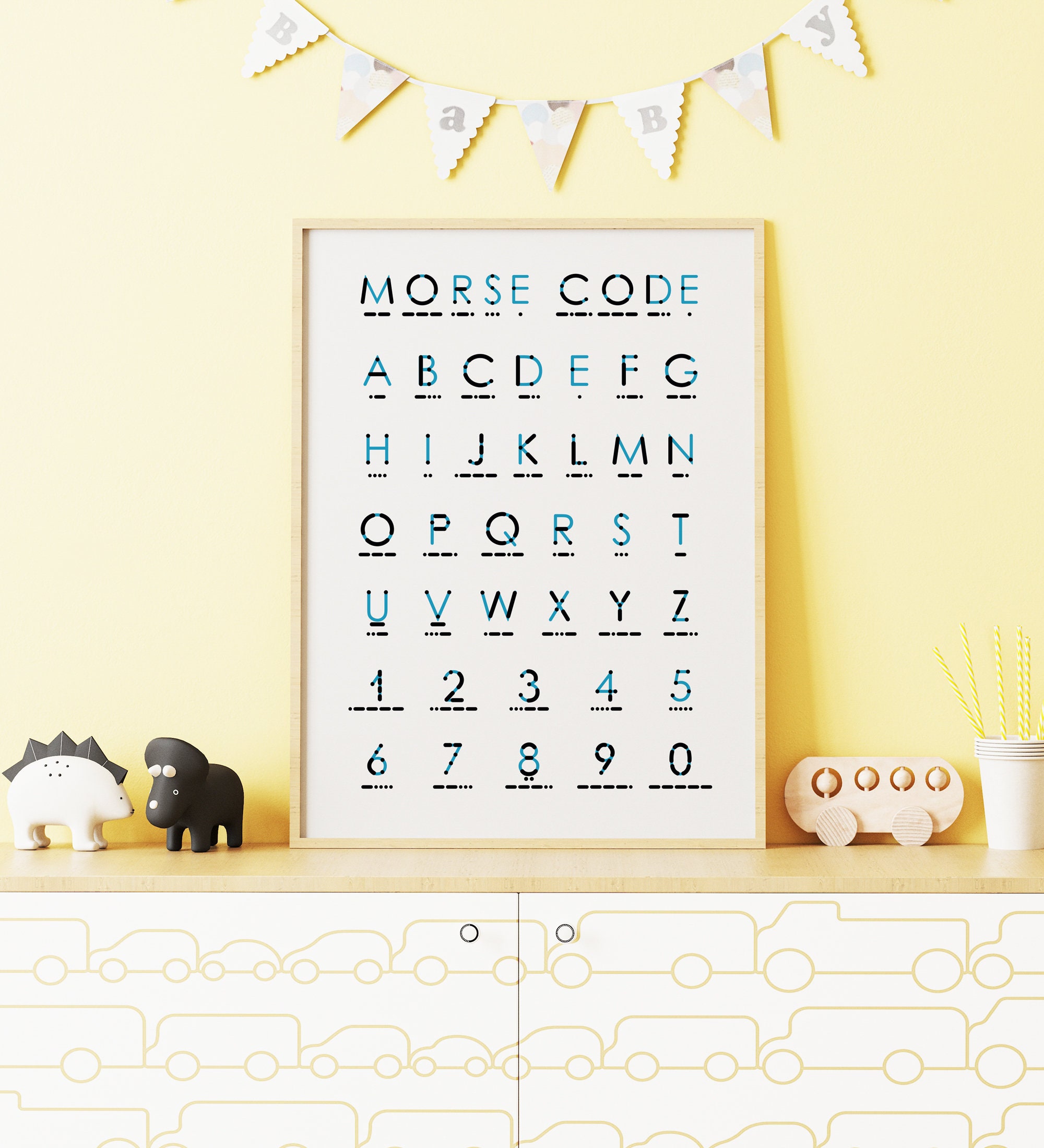 Morse Code Print, Morse Code Poster, Wall Art Print, Wall Art, Morse ...