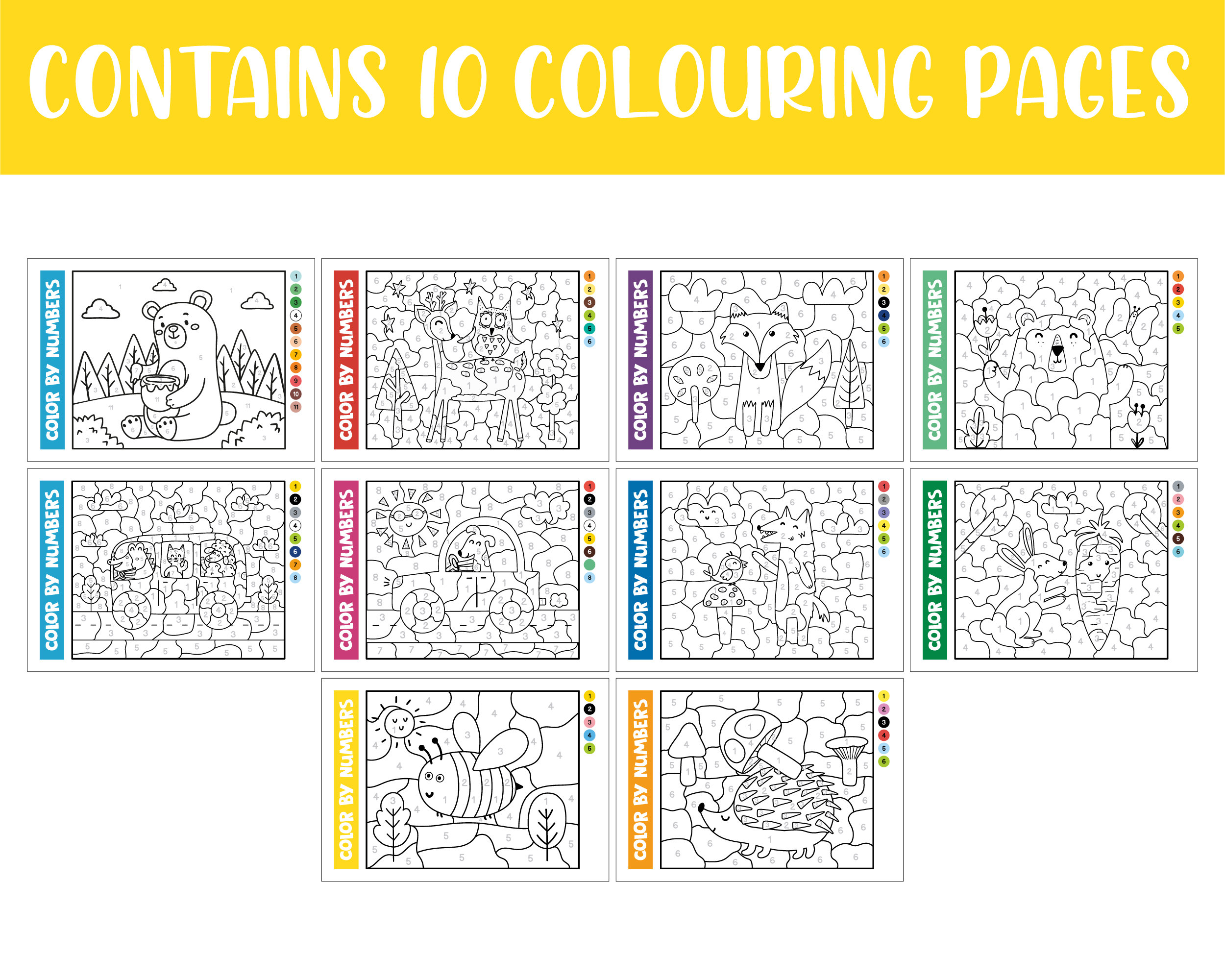 Animals Colouring Pages 10 Animal Colouring Pages for Boys & Girls ...