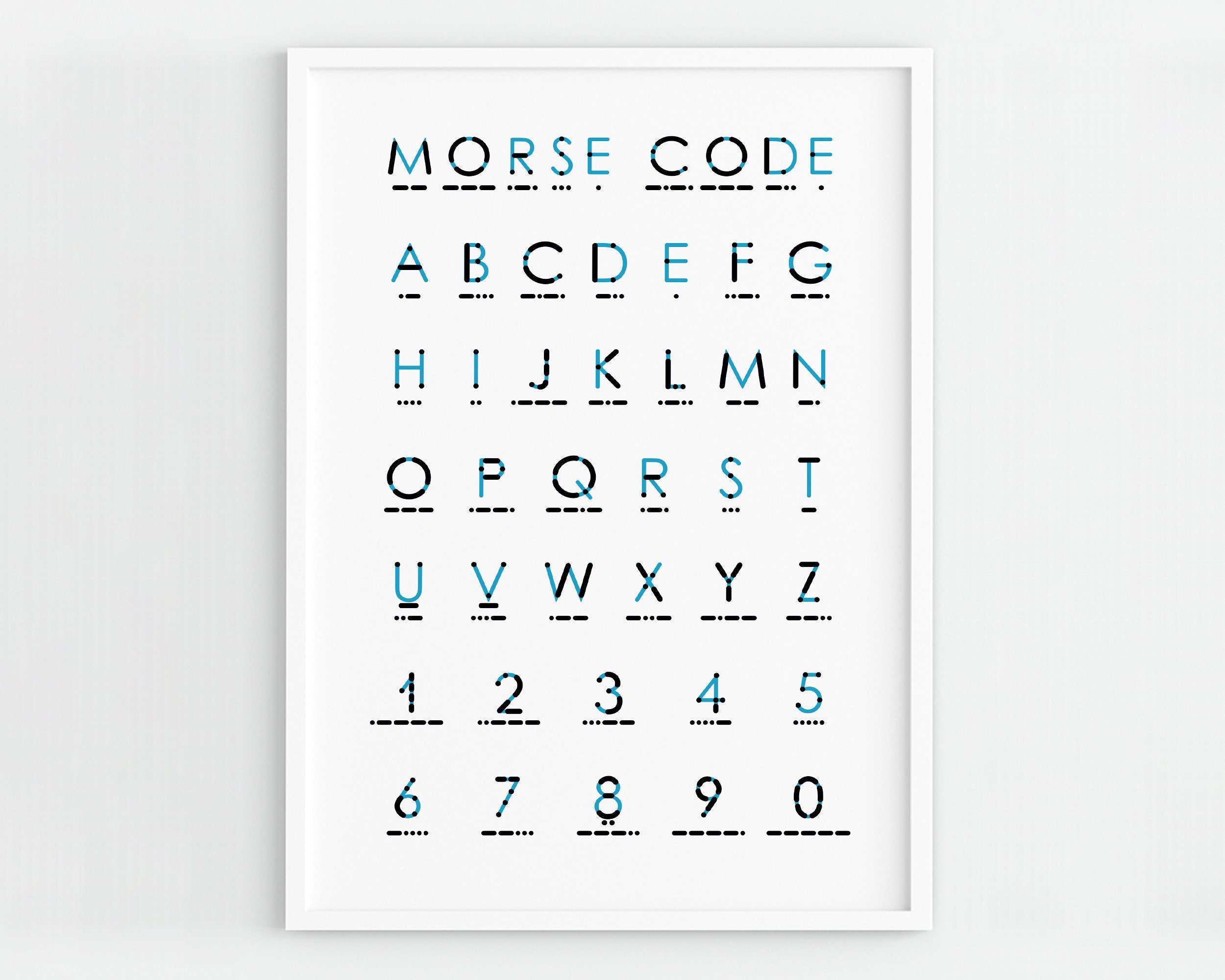 Morse Code Print, Morse Code Poster, Wall Art Print, Wall Art, Morse Code, Minimalist Wall Art ...