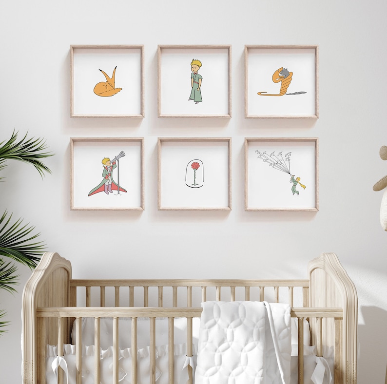 The Little Prince Set of 6 Prints / the Little Prince Wall Art / Little ...