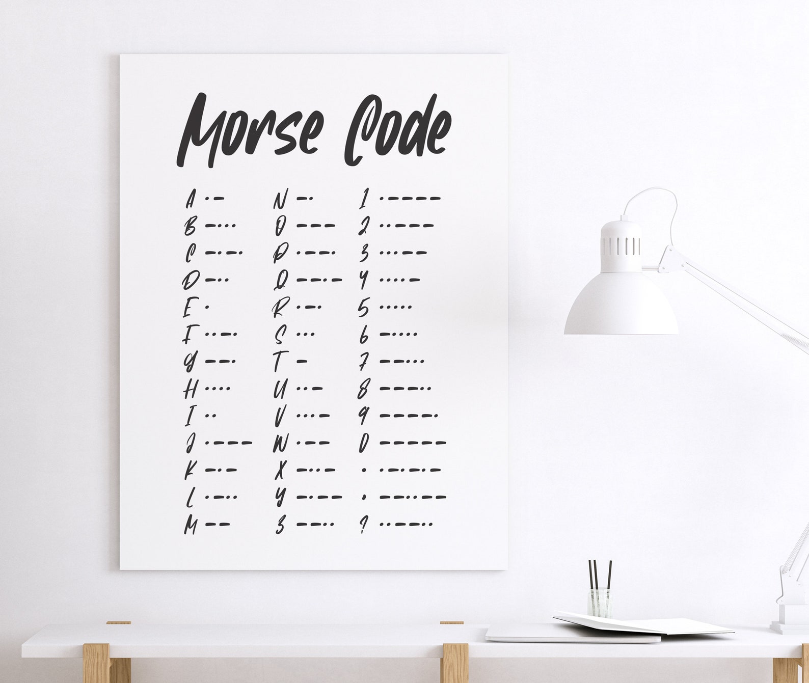 Morse Code Print, Morse Code Poster, Wall Art Print, Morse Code ...