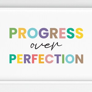Progress Over Perfection Print, Classroom Decor (digital Download) - Etsy