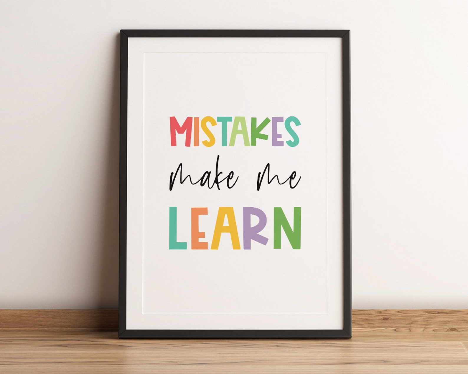 Mistakes Make Me Learn Print Motivational Word Inspiring - Etsy