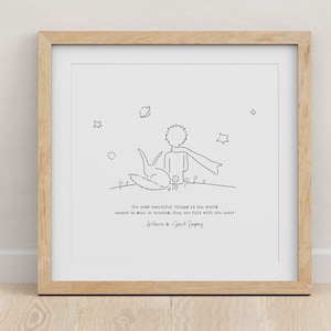 The Little Prince Print With Quote, Motivational Print, Le Petit Prince ...