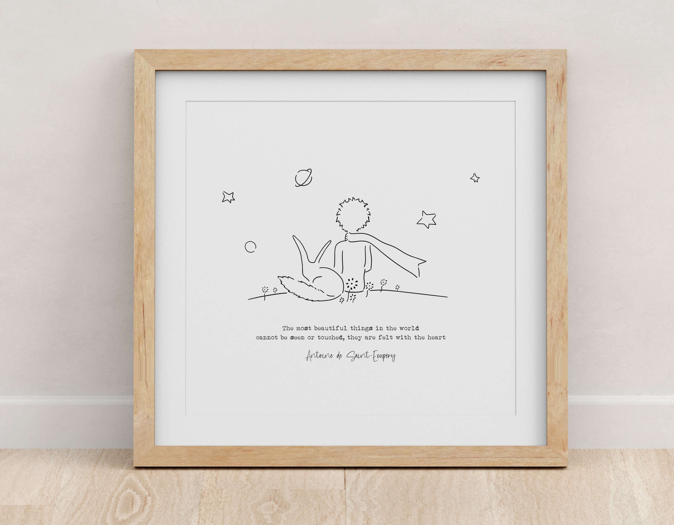 The Little Prince Print with Quote Motivational Print Le | Etsy
