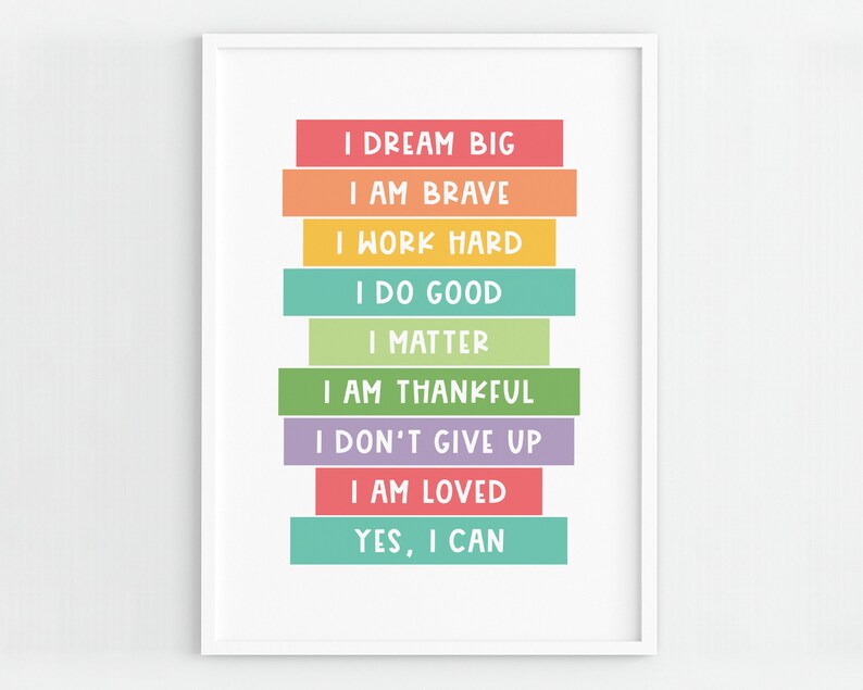 I'm Brave Print, Inspiring School Print, Inspirational Words, Classroom ...
