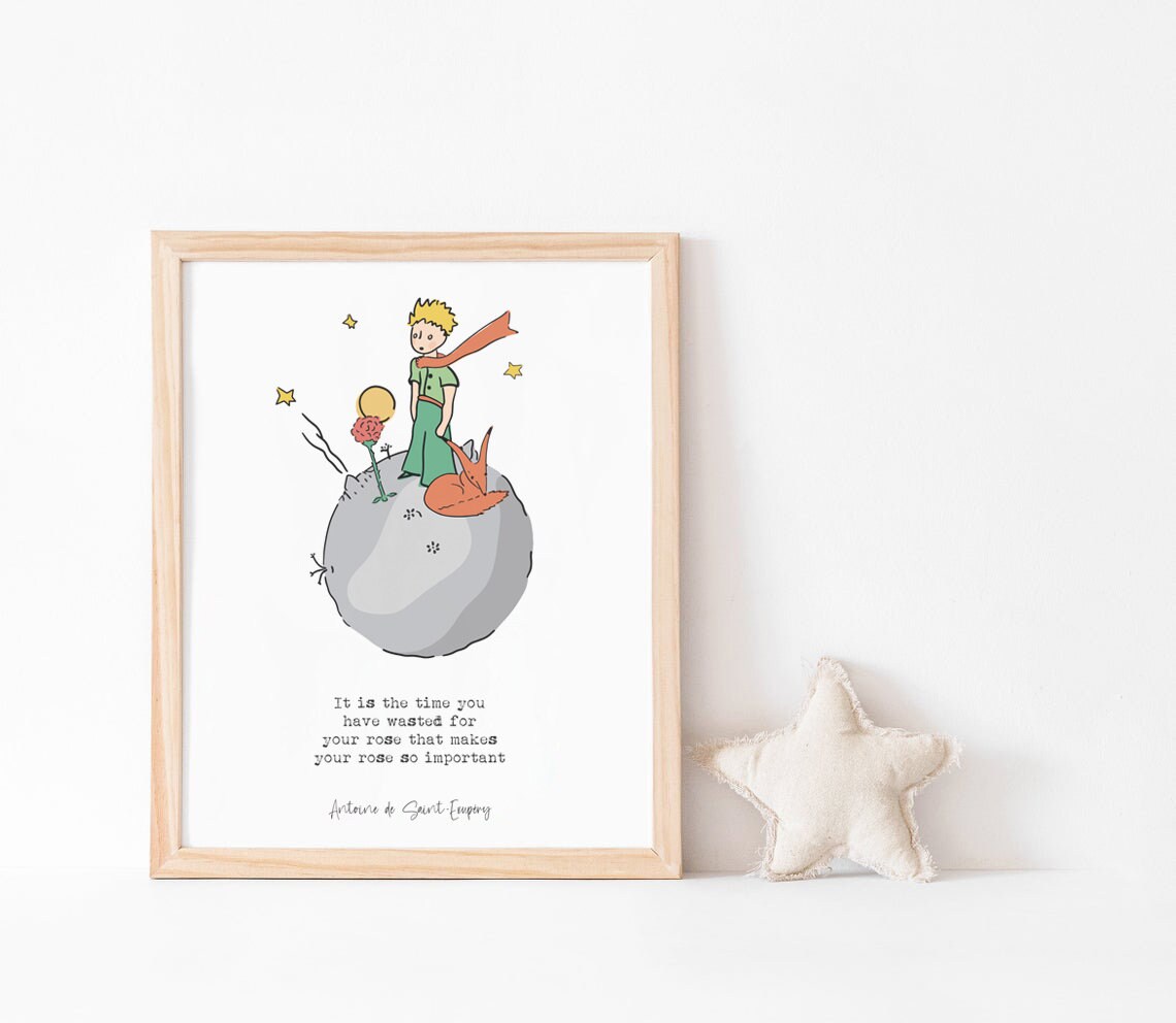 The Little Prince Print in a Planet Le Petit Prince - Etsy