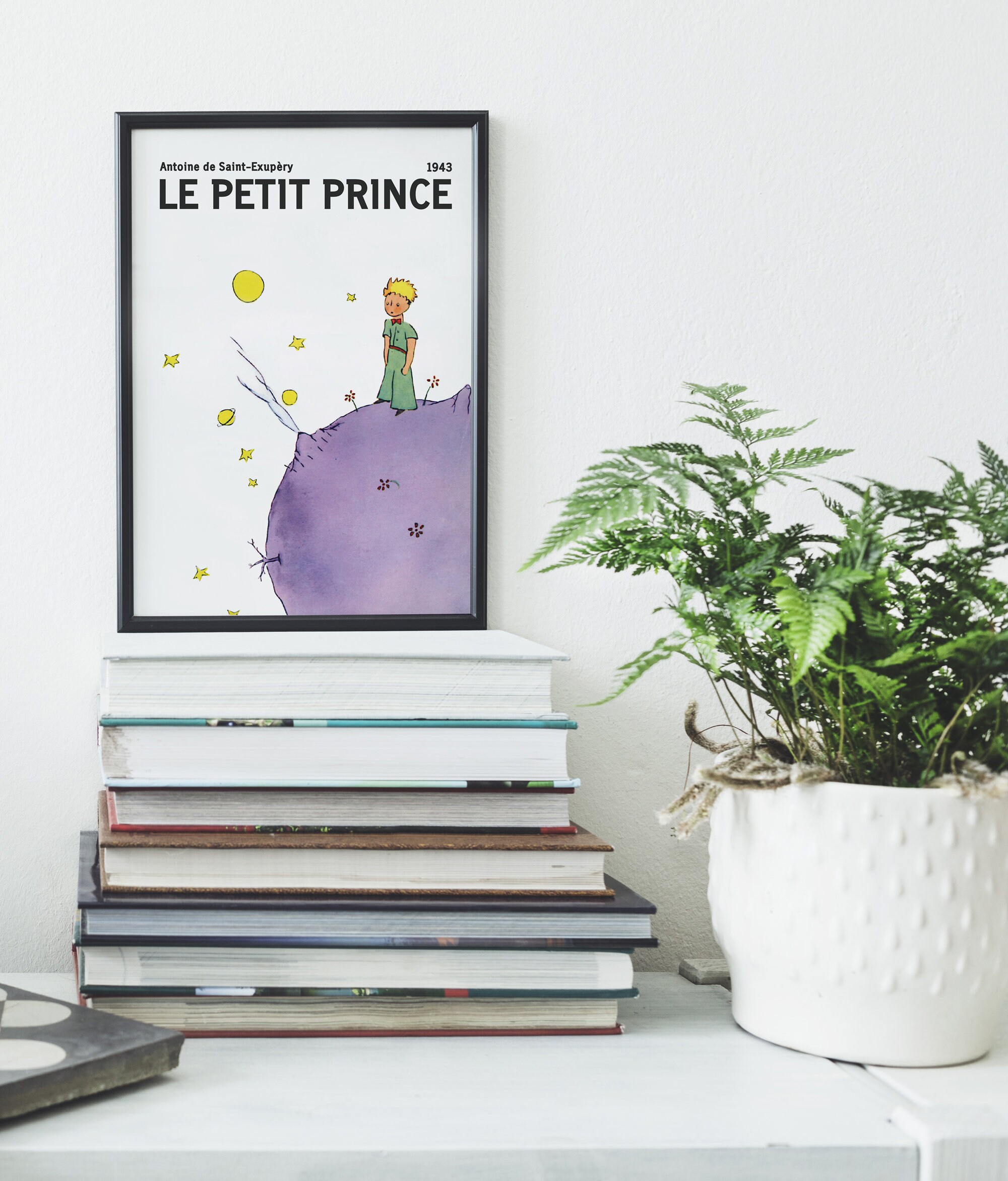 Le Petit Prince Book Cover Print / the Little Prince Vintage Poster ...