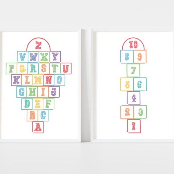 Hopscotch Art - Etsy