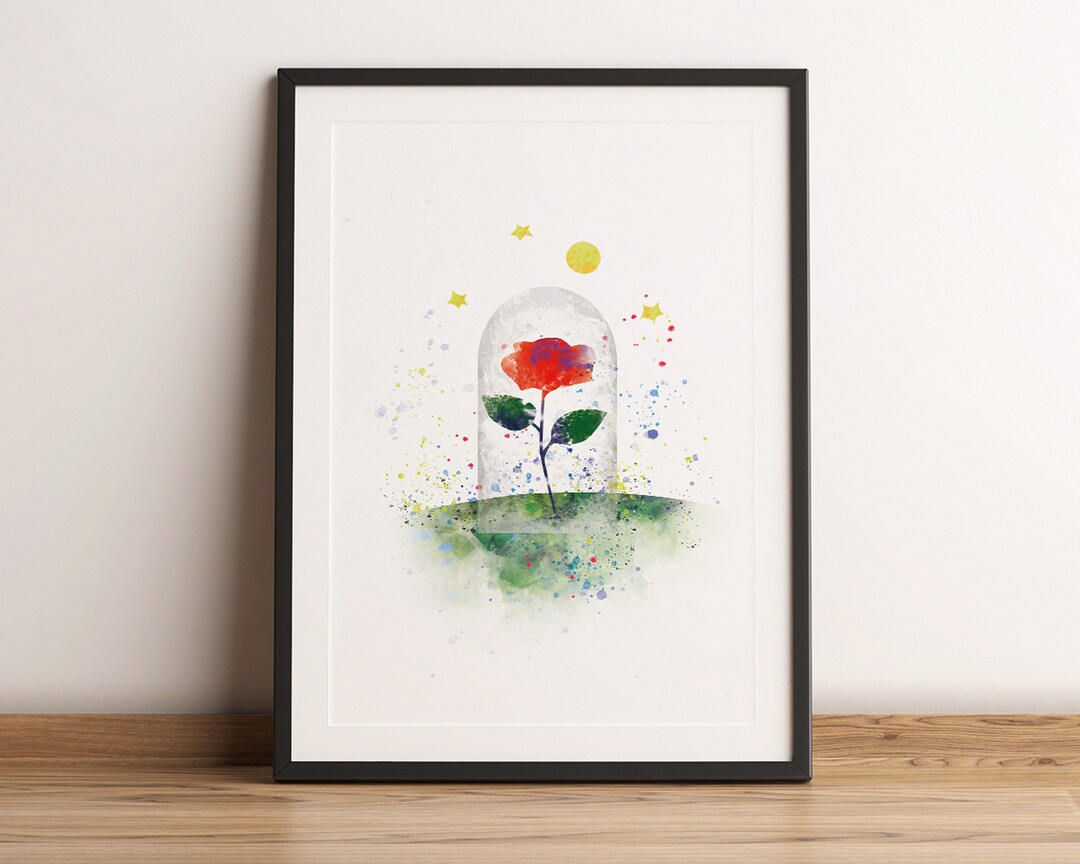 The Little Prince Flower Watercolor Print / the Little Prince Wall Art ...