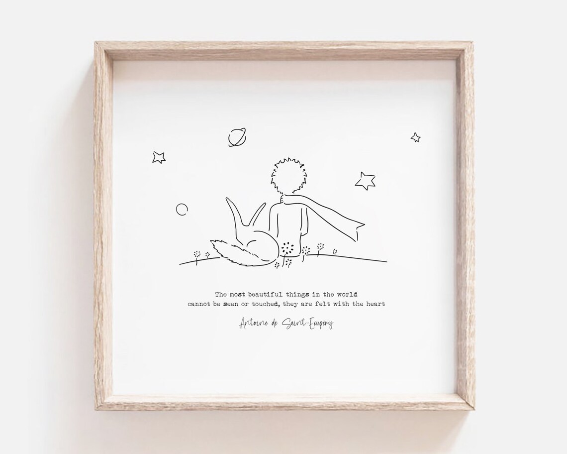 The Little Prince Print With Quote Motivational Print Le - Etsy UK