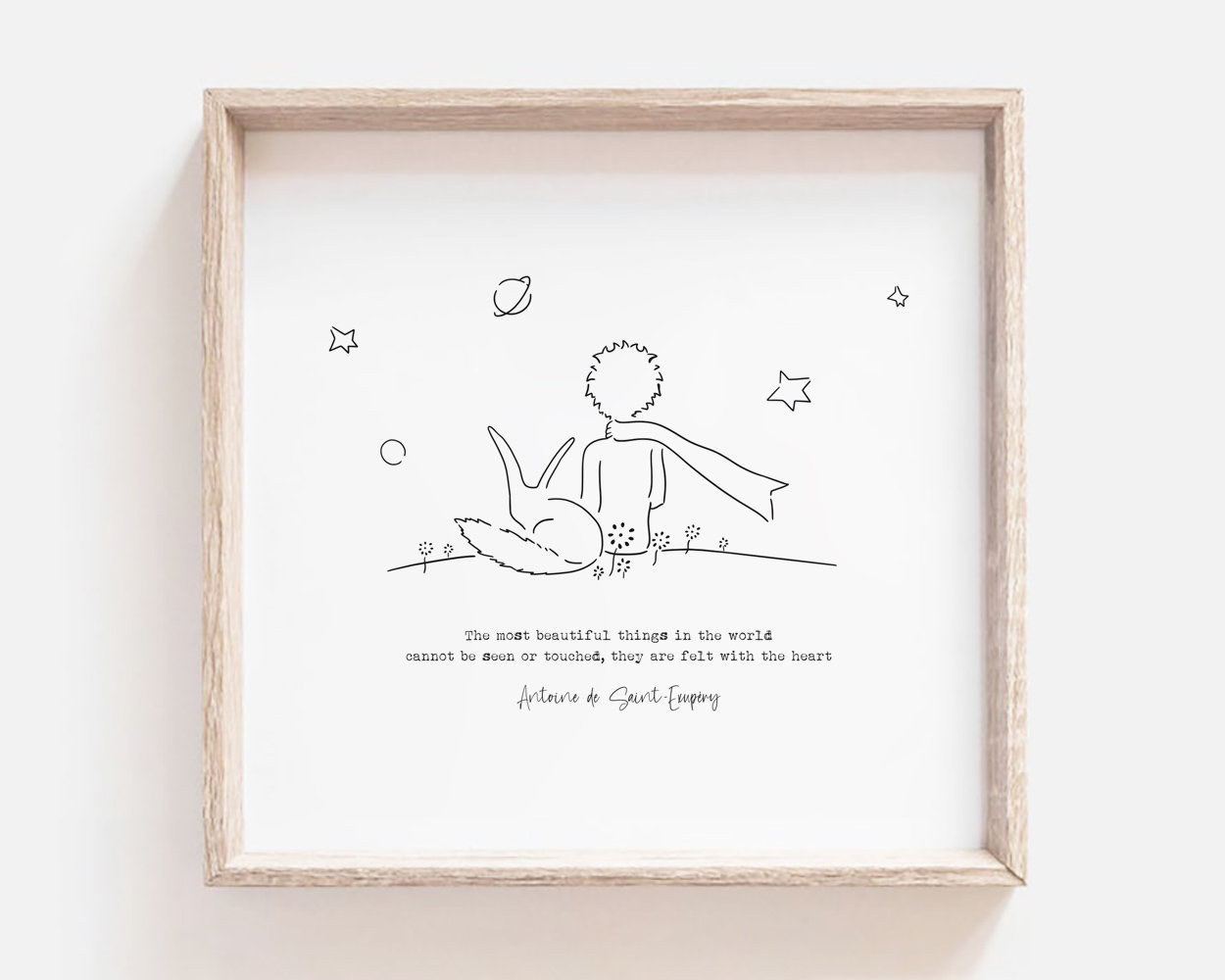 The Little Prince Print with Quote Motivational Print Le | Etsy