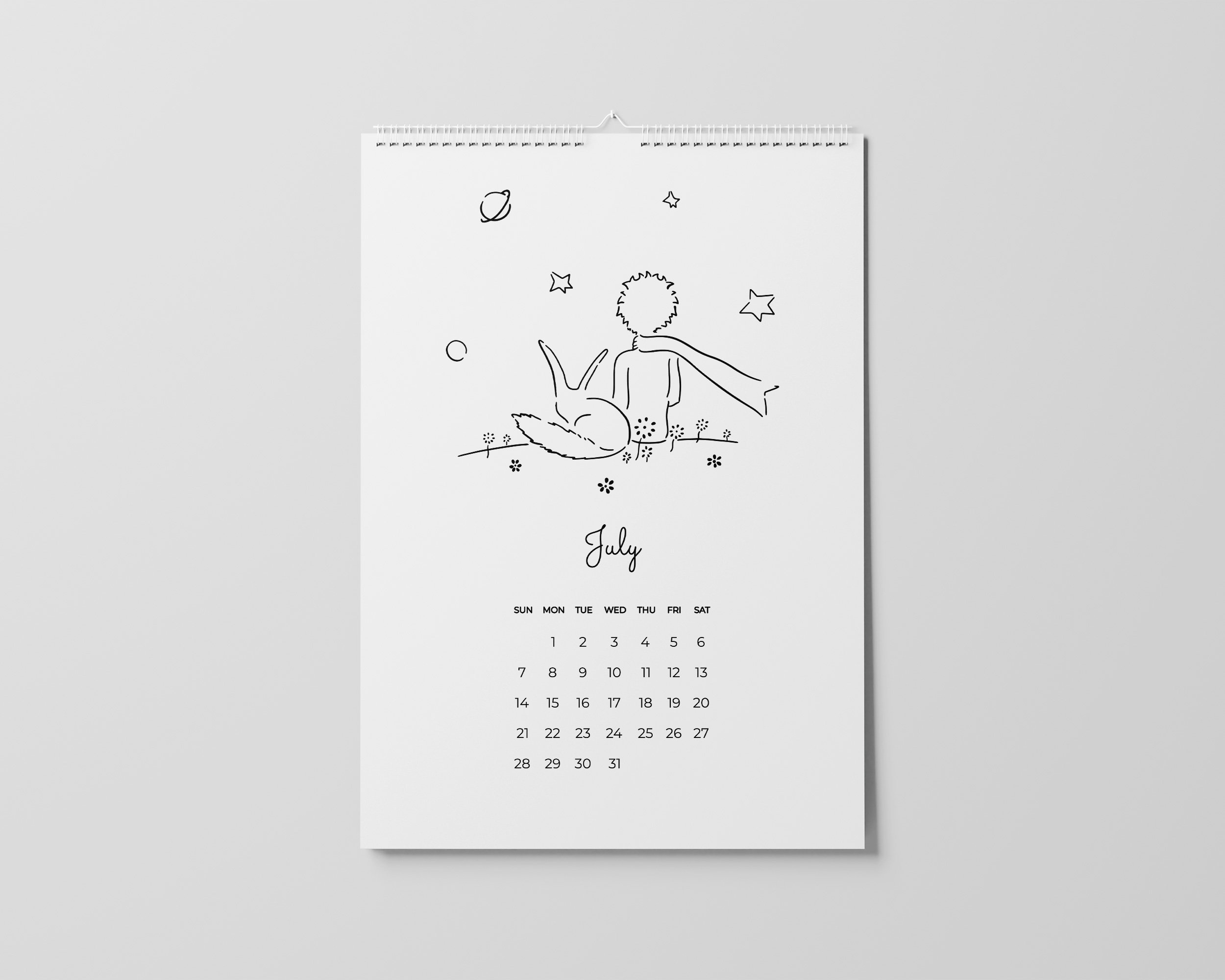 Little Prince 2024 Calendar: Nursery Decor Printable (digital Download ...