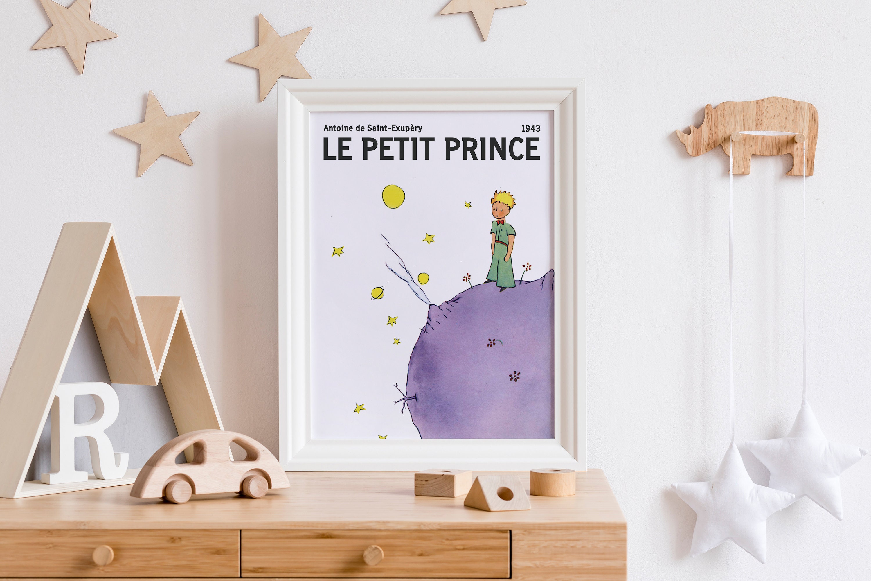 Le Petit Prince Book Cover Print / the Little Prince Vintage Poster ...