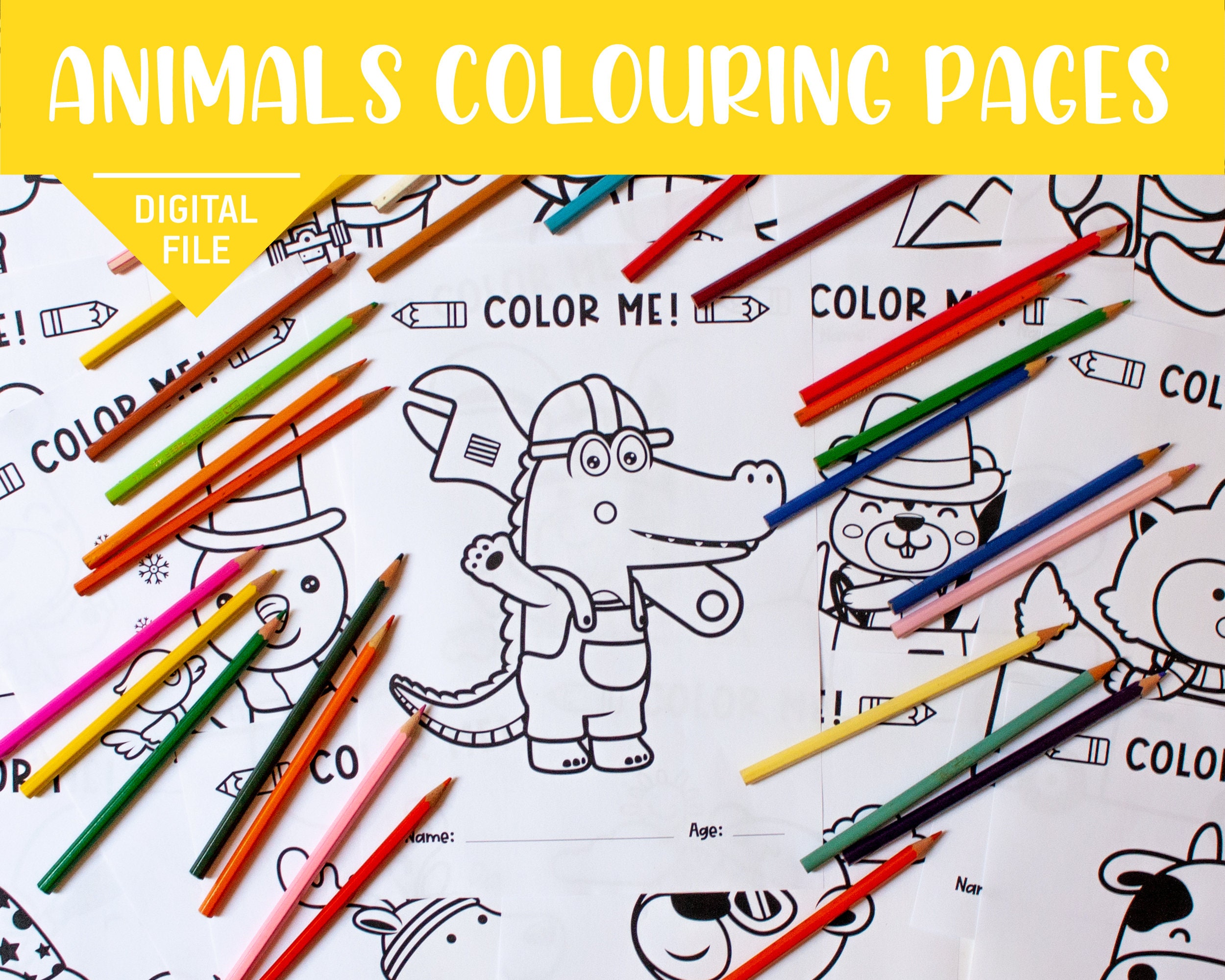 Animal Colouring Pages 30 Animals Colouring Pages for Children ...