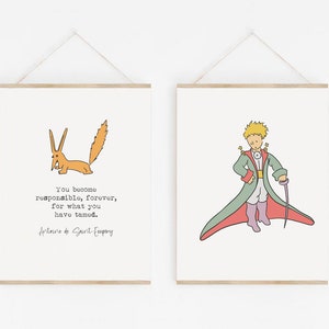 The Little Prince 6 Prints With Quotes, Motivational Print, Le Petit ...