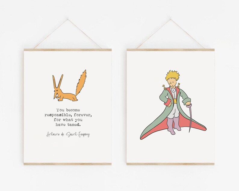 The Little Prince 6 Prints With Quotes, Motivational Print, Le Petit ...