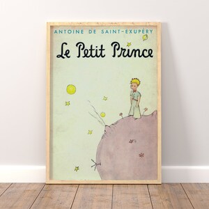 The Little Prince French Edition Book Cover Print / Le Petit Prince ...