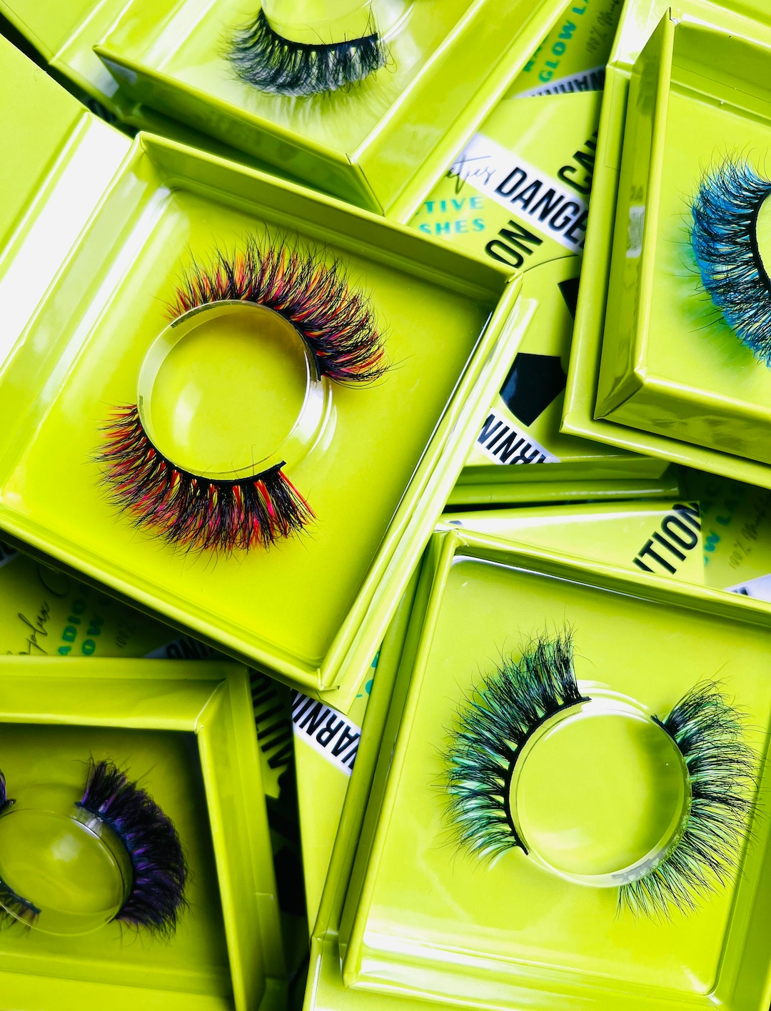 RADIOACTIVE Glow LASHES UV Activated Real Mink Fur - Etsy