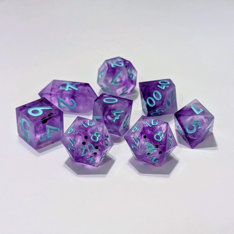 Purple Dice Set - Etsy