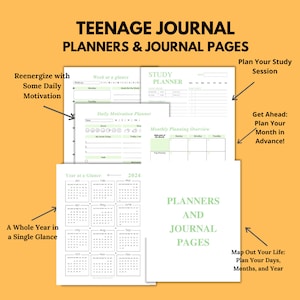 Teenager Journal Planner Student Planner for Teens - Etsy
