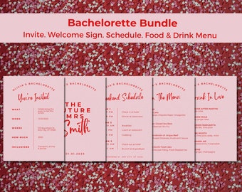 Bachelorette Sign Itinerary - Etsy