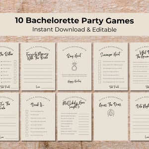 Bachelorette Party Games Cards Printable Wedding Bridal - Etsy Australia