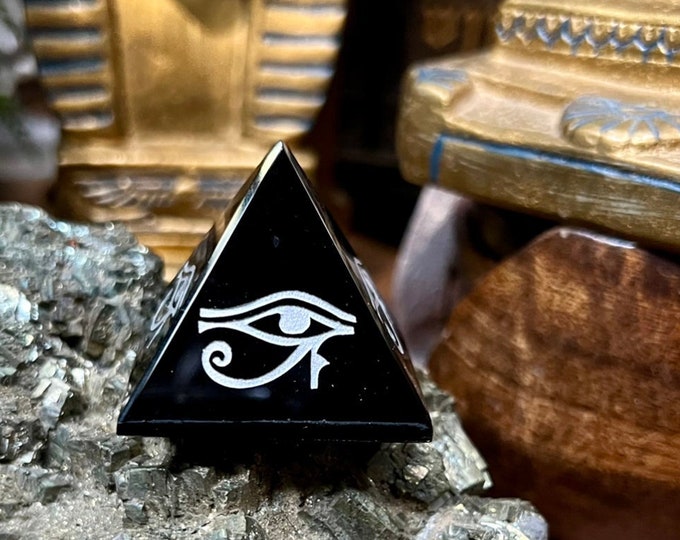 Black Obsidian 'eye of Ra' Pyramid - Etsy