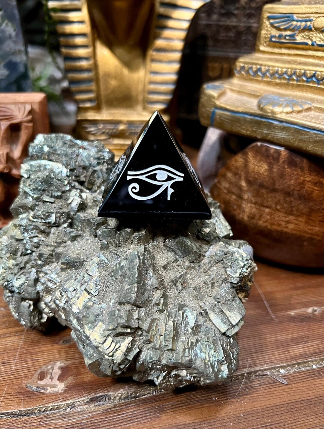 Black Obsidian 'eye of Ra' Pyramid - Etsy