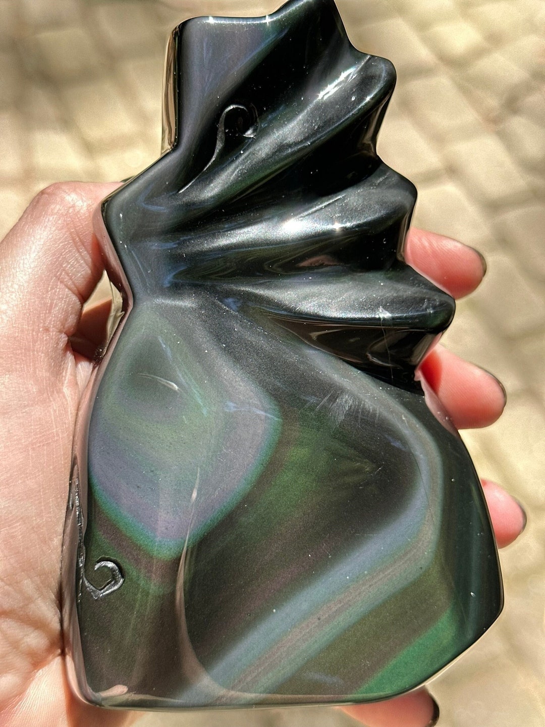 Rainbow Obsidian Free Form - Etsy