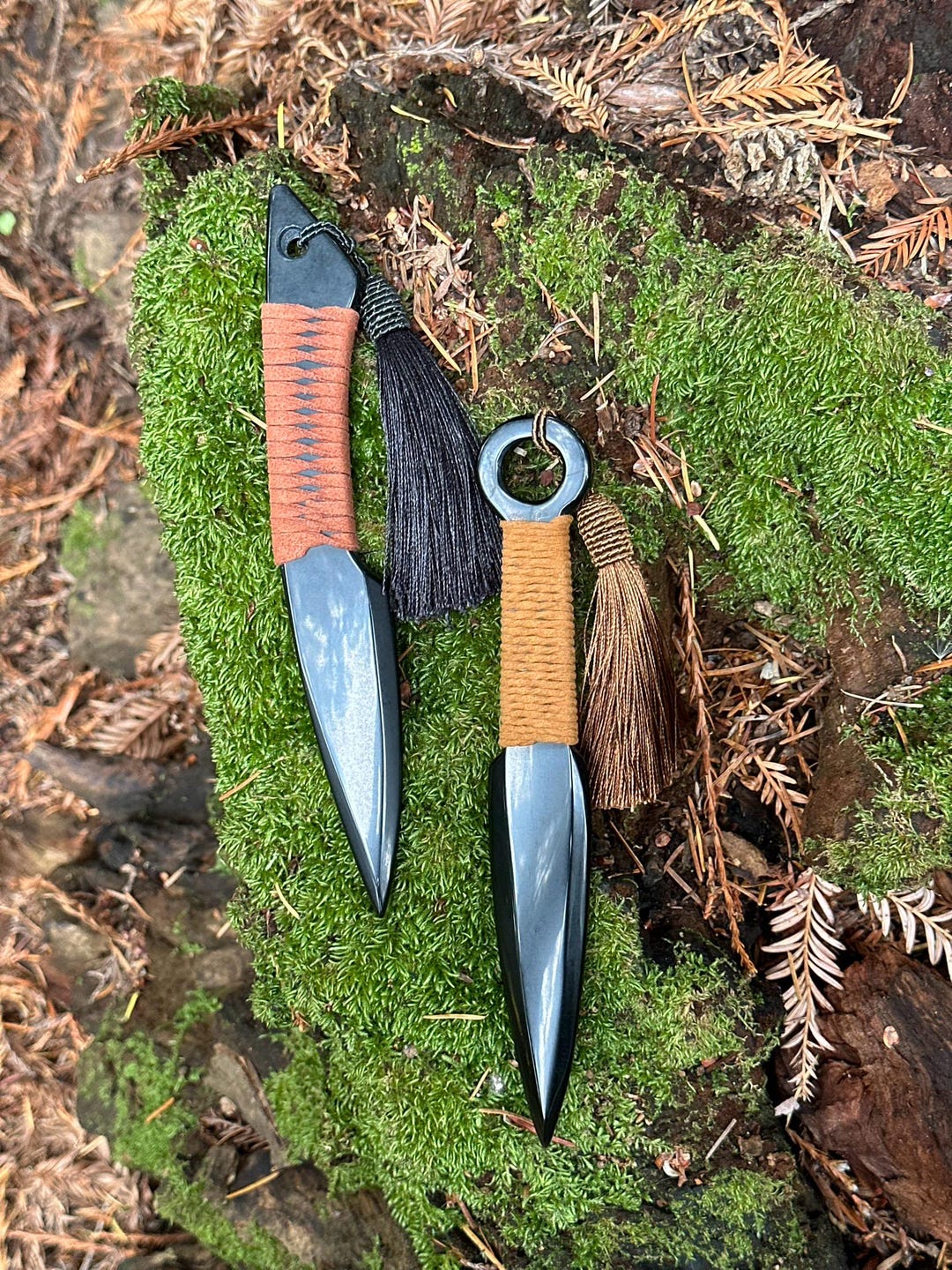 Black Obsidian Ceremonial Dagger With Tassel Metaphysical Tool for Grid ...