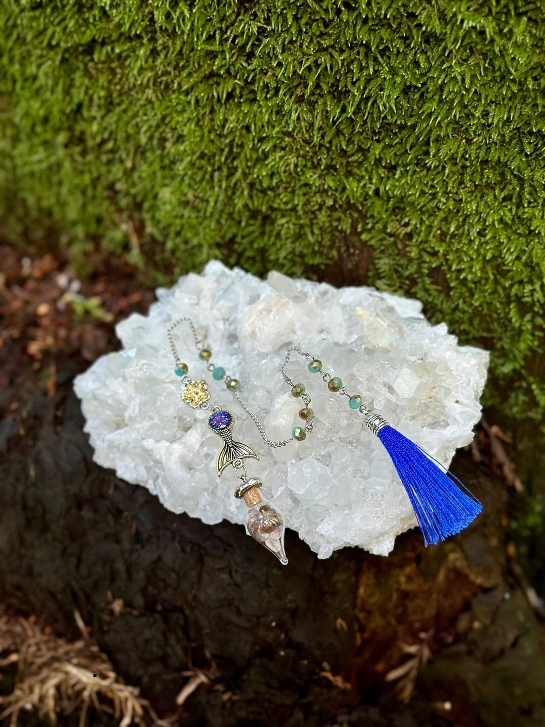 Pendulum, Vessel With Super 7 Chips, Mermaid Energy - Etsy