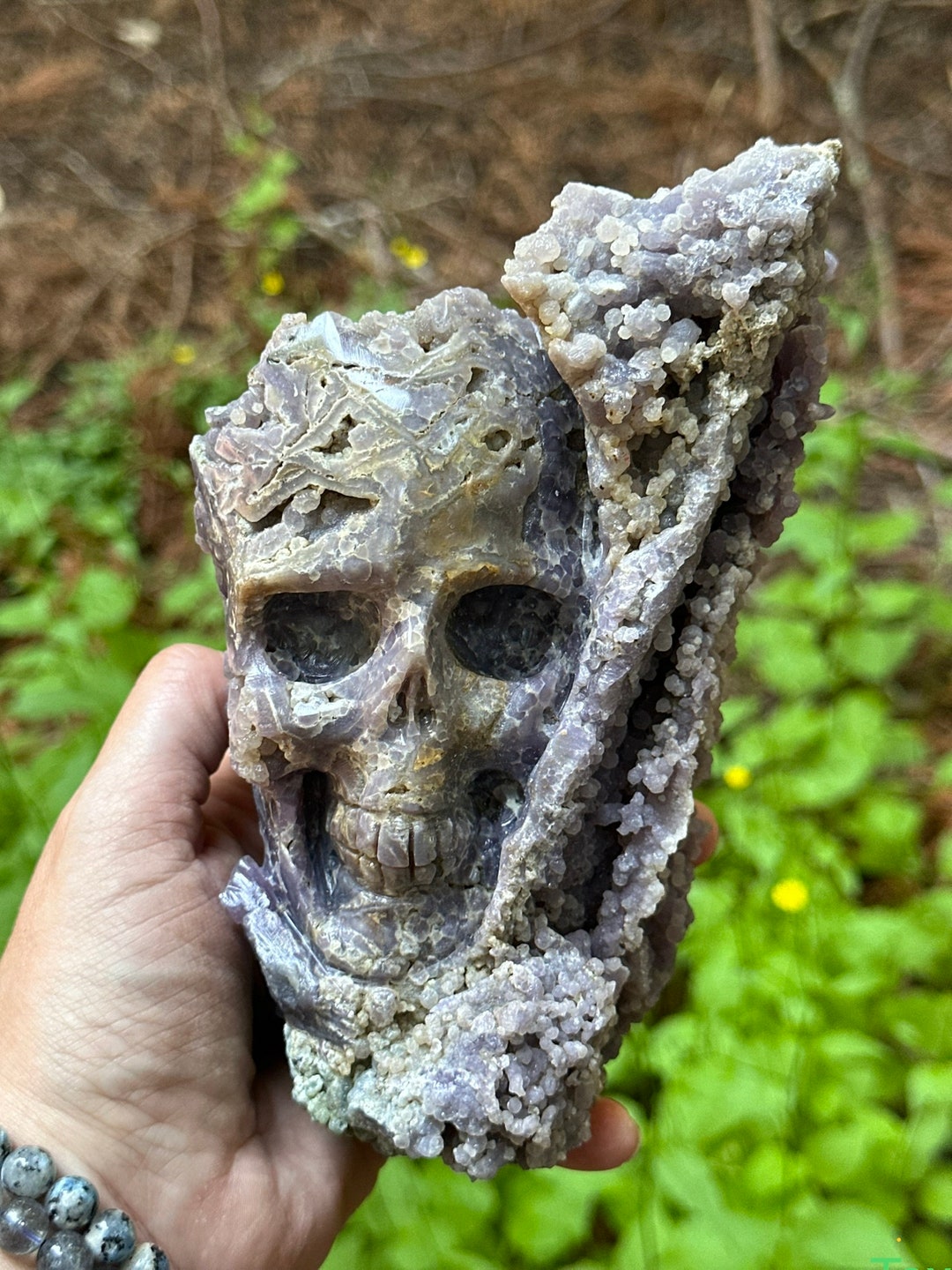 Grape Agate Skull, One of A Kind, High Quality Stone From Indonesia - Etsy