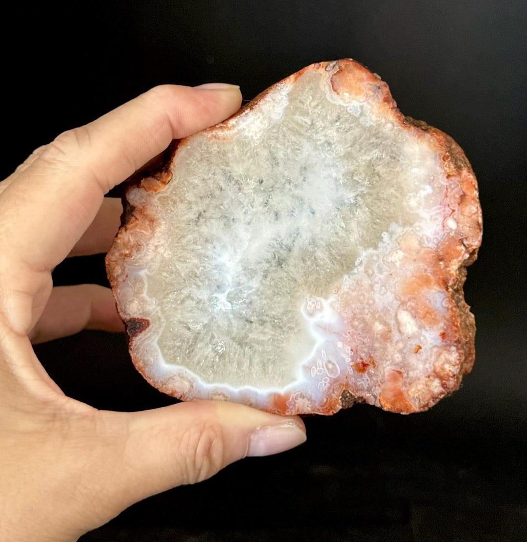 Flower Agate Slab With Translucent Core - Etsy