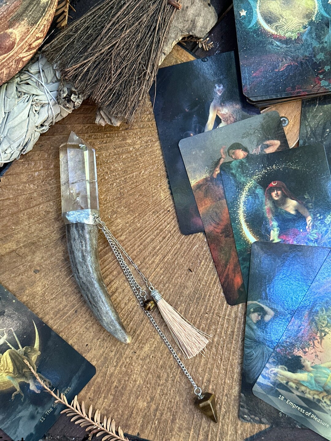 Magic Wand, Clear Quartz and Deer Antler, Hand Made - Etsy