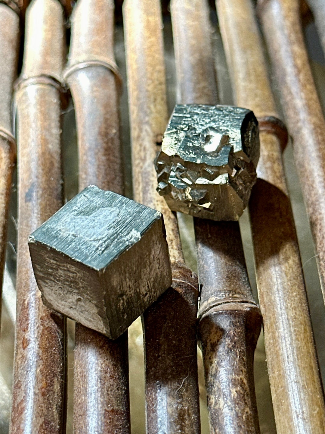 Two Natural Pyrite Cubes - Etsy